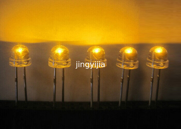 Wholesale price 5mm strawhat led lamps water clear emitting super yellow color