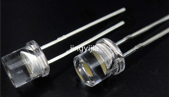 Through Hole package &amp; led type super power 0.5w  5mm flat small led diode with high lumen white color