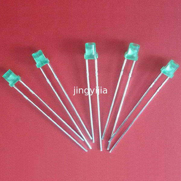 3mm high brightness led diode concave with flange super green color diffused